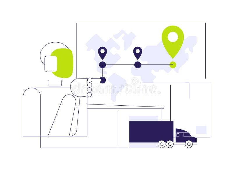 AI-Managed Smart Logistics Abstract Concept Vector Illustration. Stock ...