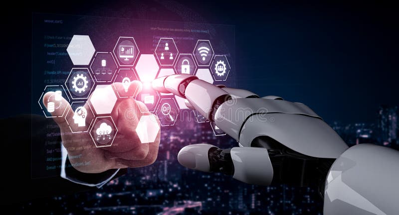 AI Managing Integrated Data and Business Intelligence System Vouch Stock Illustration ...