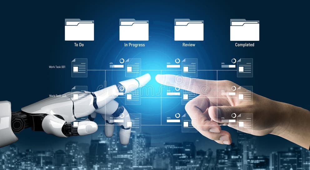 AI Managing Task Workflow and Status Progress System Vouch Stock Image ...