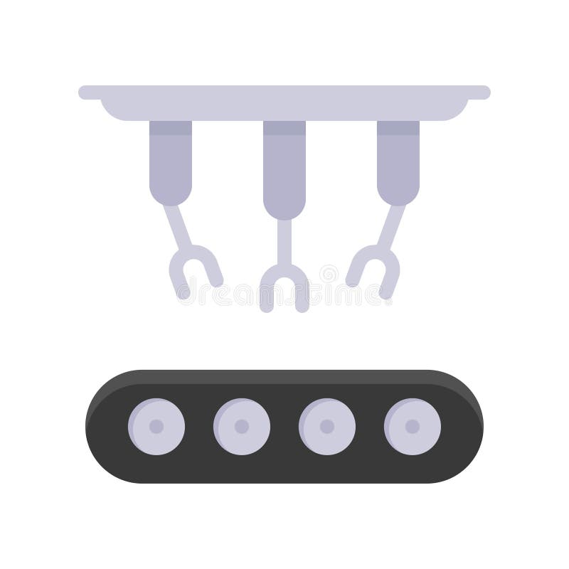 AI in Manufacturing, Future Technology Flat Design Icon Stock Vector ...