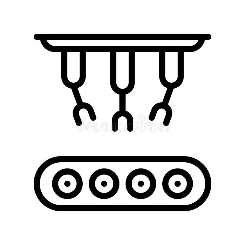 Manufacturing Line Icon Set. Included The Icons As Process, Production ...