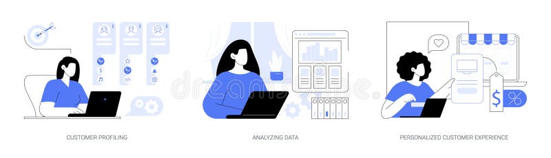 Ai In Marketing Abstract Concept Vector Illustrations Stock Vector