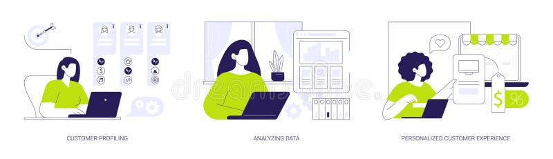 AI in Marketing Abstract Concept Vector Illustrations. Stock Vector ...