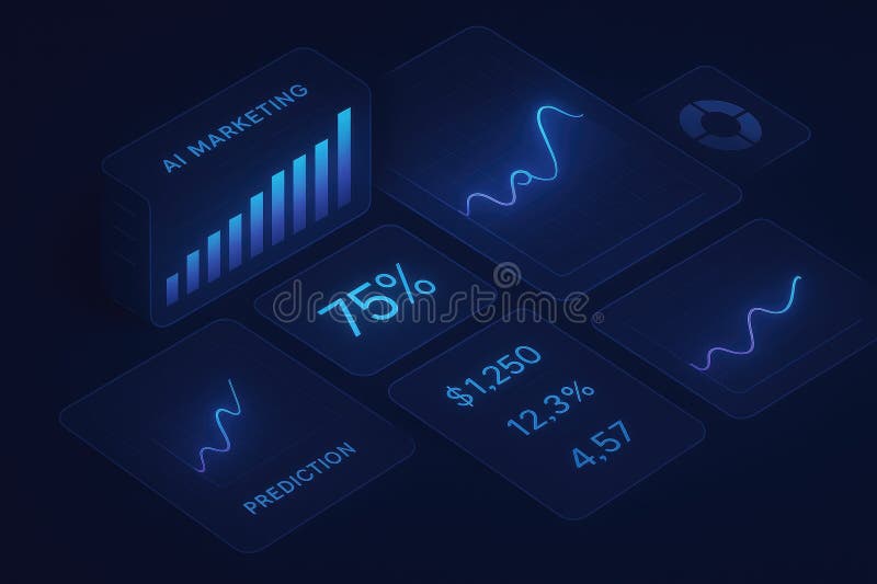 Ai Marketing Analytics Dashboard Growth Prediction Data Stock ...
