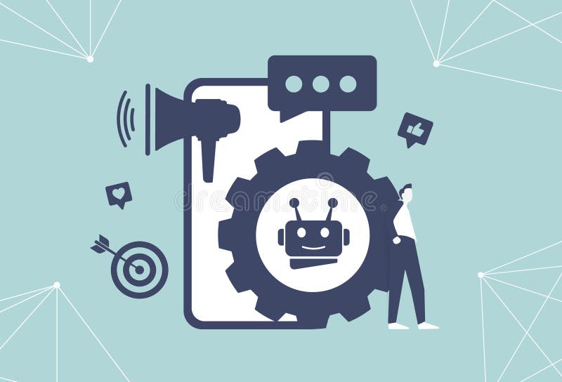 AI Marketing Automation - Digital Business Technology Concept. Optimize ...