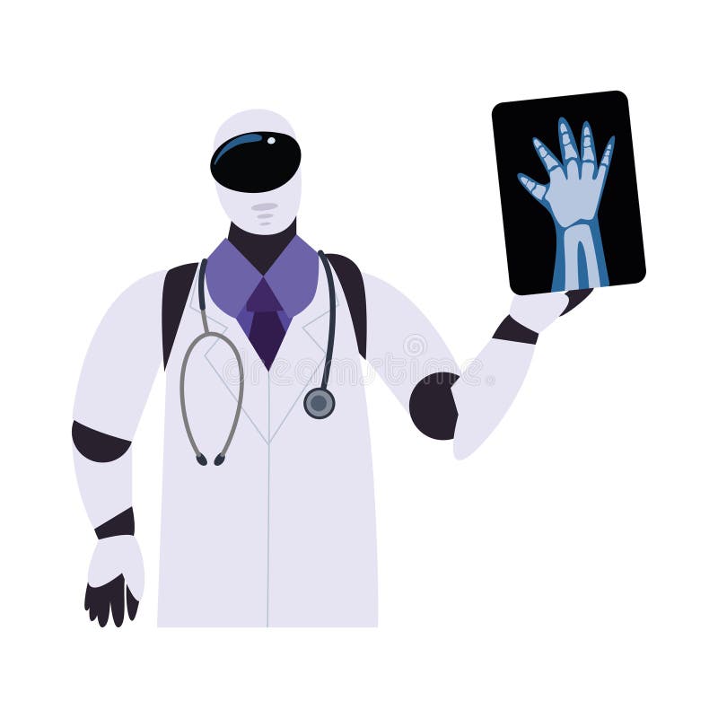 Ai Medicine Doctor Robot with X Ray Stock Vector - Illustration of ...