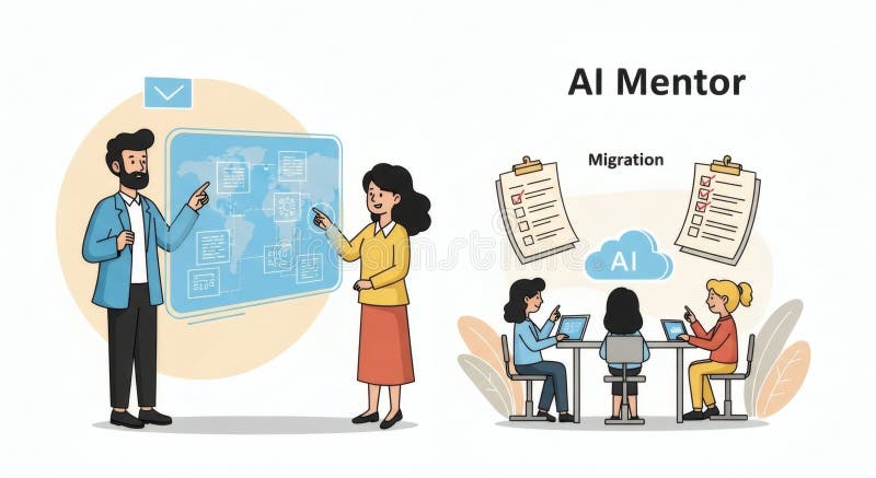 Ai Mentor Guiding Team Stock Illustrations – 16 Ai Mentor Guiding Team ...