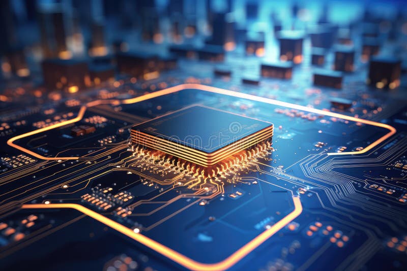 AI on Micro Chip - an AI-Generated Image of a Micro Chip Surrounded by ...