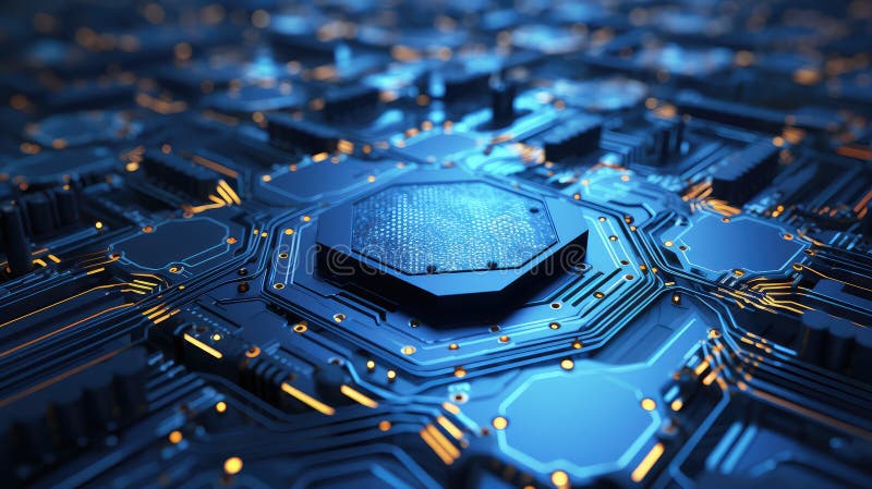 AI on Micro Chip - an AI-Generated Image of a Micro Chip Surrounded by ...