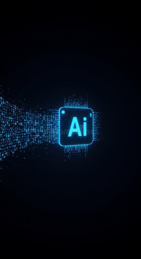 Ai Microchip With Circuit Board Pattern Artificial Intelligence