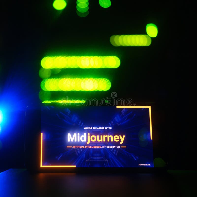 Midjourney Logo of Neural Network on the Screen of Smartphone on the ...