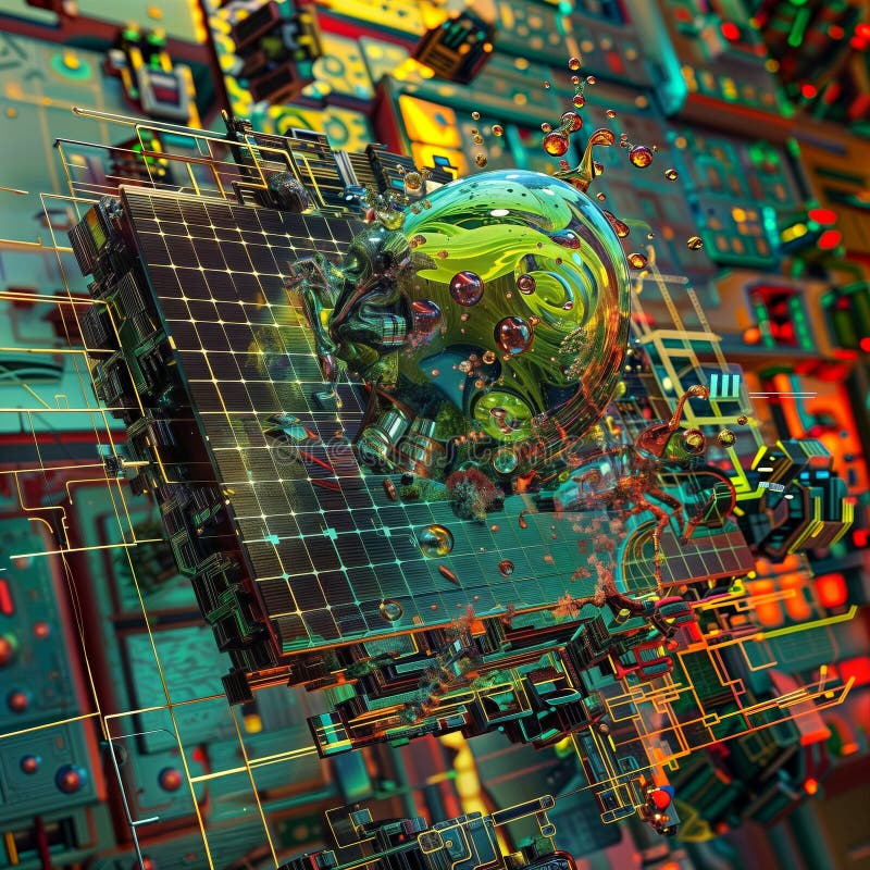 AI Mind: Digital Expansion, Generative Ai Stock Illustration ...