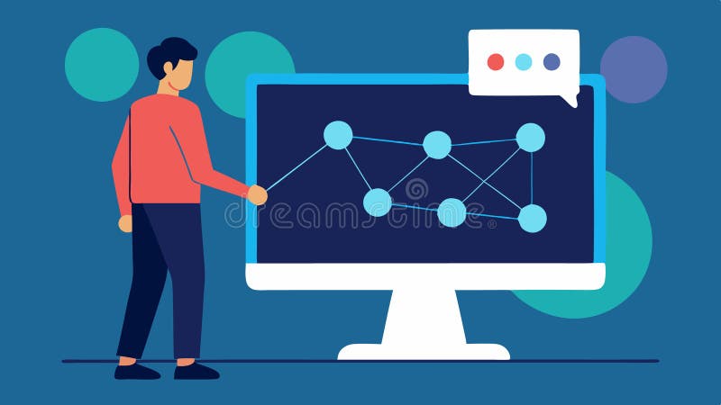 AI Model Training an Expert Standing Next To a Computer Displaying a ...
