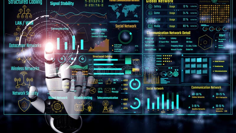 AI Monitoring Dashboard for Data Center Performance Tracking Thunk Stock Footage - Video of ...