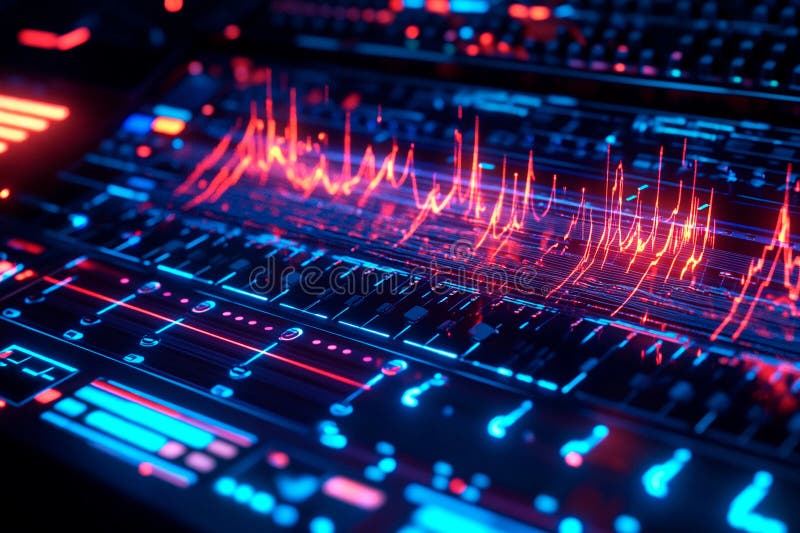 AI Music Composition Interface with Illuminated Controls Creates ...