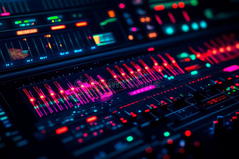 AI Music Composition Interface with Illuminated Controls Creates ...