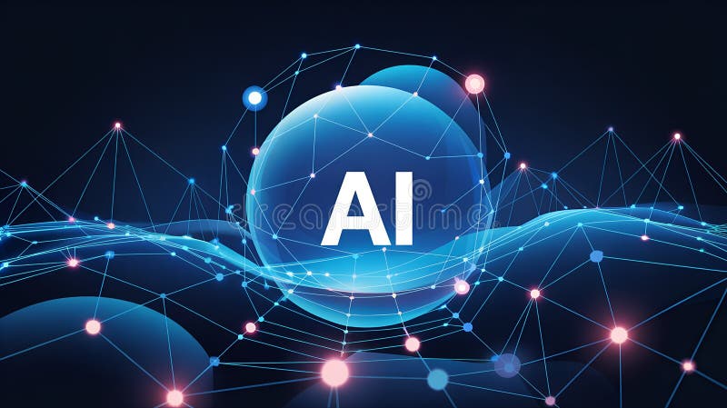 AI Network Connections Abstract Design Glowing Technology Stock ...