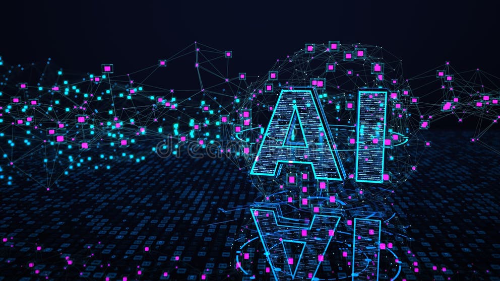 AI Networks Concept stock illustration. Illustration of data - 269578861