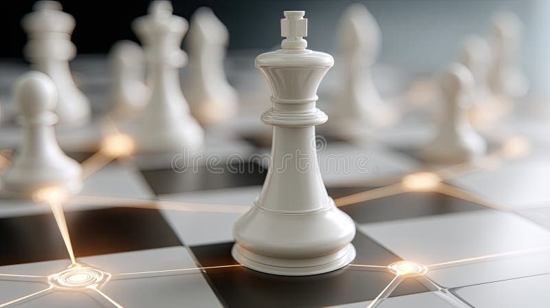 An AI Neural Network Chess Piece Stands Out on a Digital Board ...