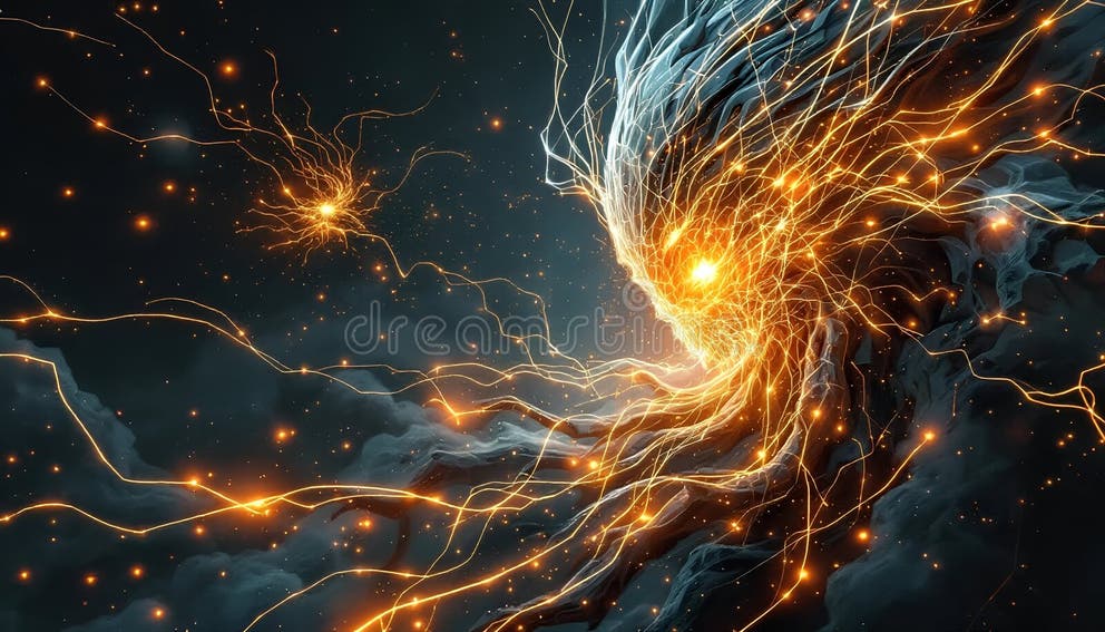 AI Neural Network Visualizations. Machine Learning Structures. Neural Pathway Concepts Stock ...