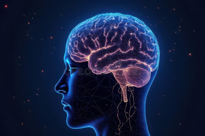 AI in Neural Networks Visualized Stock Illustration - Illustration of ...