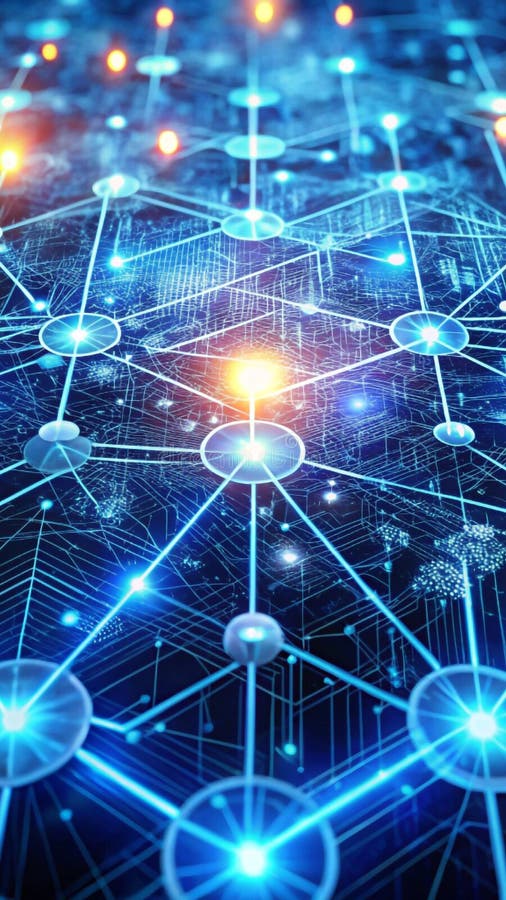 Ai and Neural Networks a Wallpaper. Generative AI Stock Illustration ...