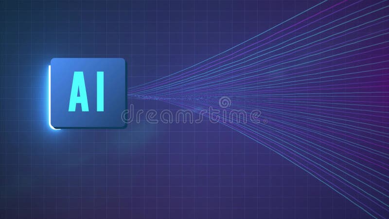 AI Circuit Board with Glowing Line Data Transfer Technology Animation ...