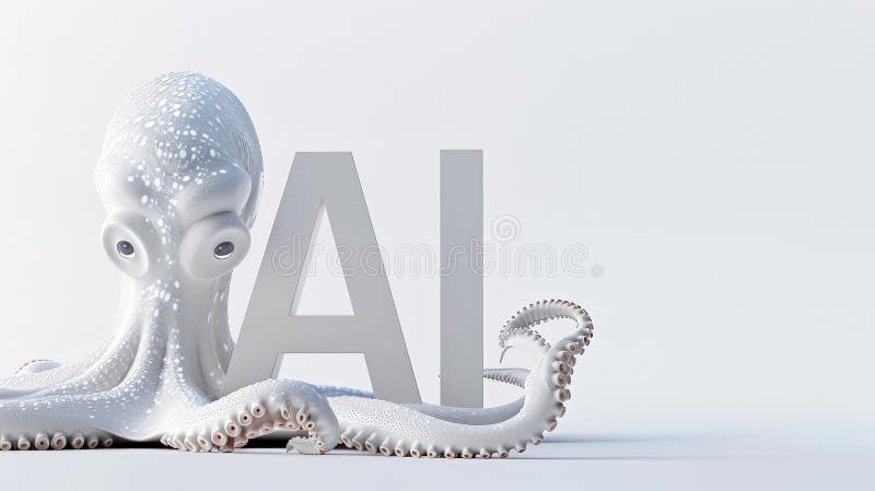 AI Octopus Encounter: Beyond the Studio Stock Image - Image of machine ...