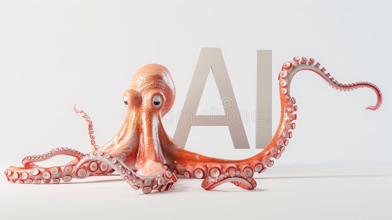 AI Octopus Encounter: Beyond the Studio Stock Photo - Image of ...