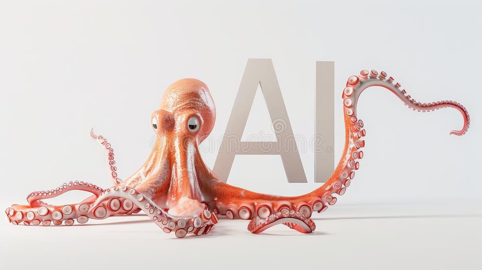AI Octopus Encounter: Beyond the Studio Stock Photo - Image of ...