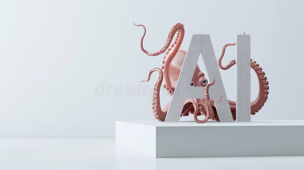 AI Octopus Encounter: Beyond the Studio Stock Photo - Image of ...
