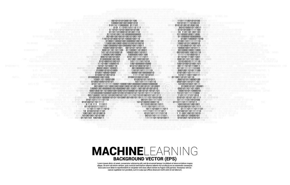 AI from One and Zero Binary Code Digit Matrix Style. Stock Vector - Illustration of code, digit ...