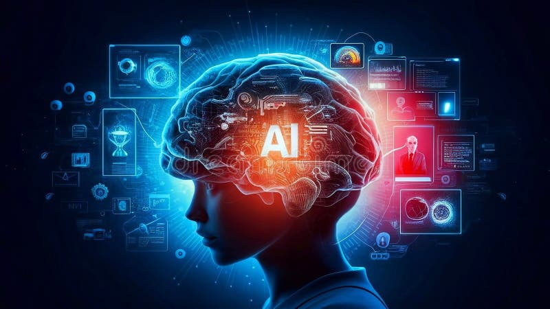 AI-operated Technology Operating System Stock Illustration ...