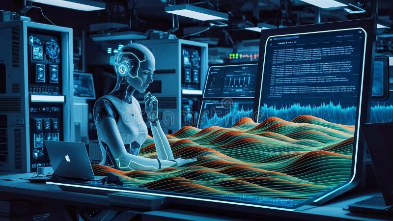 AI-operated Technology Operating System Stock Illustration ...