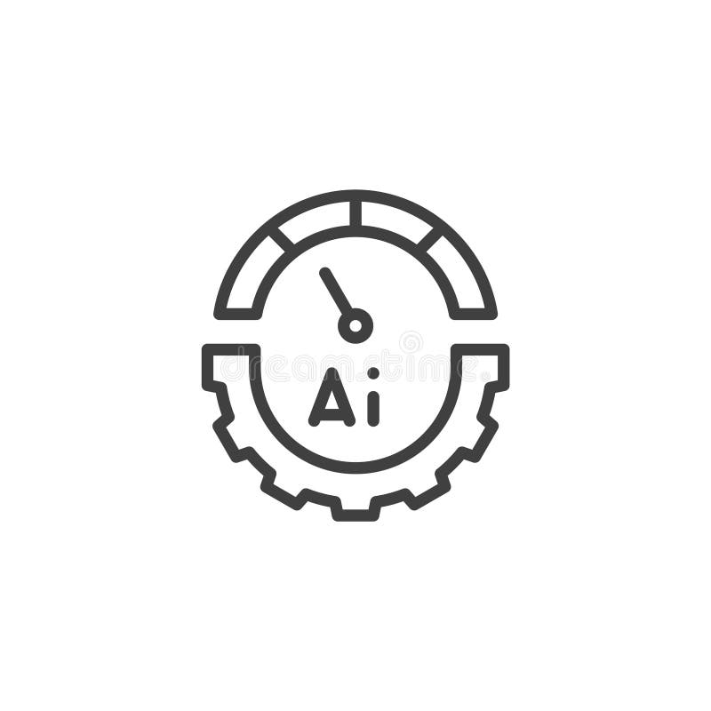 AI Optimization line icon stock vector. Illustration of line - 366698685