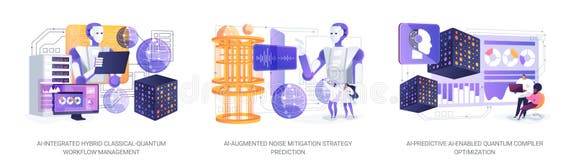 AI Optimization for Quantum Systems Abstract Concept Vector ...