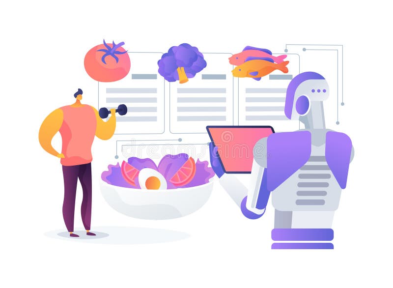 AI-Optimized Athlete Nutrition Abstract Concept Vector Illustration ...