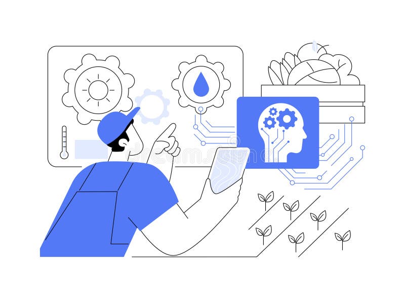 AI-Optimized Crop Yield Prediction Abstract Concept Vector Illustration ...