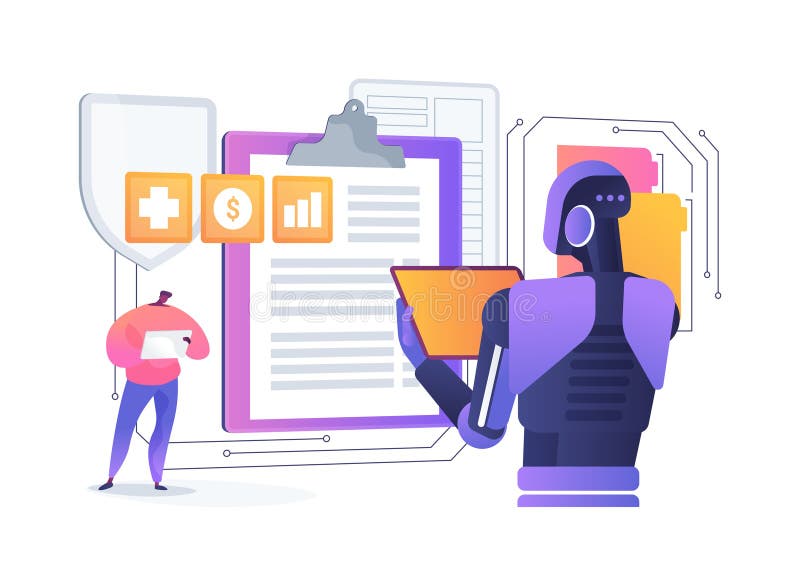 AI-Optimized Underwriting Abstract Concept Vector Illustration. Stock ...