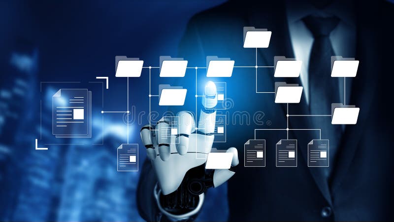 AI Organizing File Directory Smart System Vouch Stock Illustration ...
