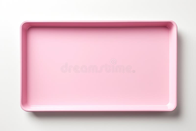 Paper Tray Mockup. Pink Tray is on the White Background Stock ...