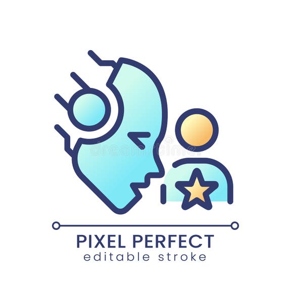 AI Personalizes Pixel Perfect Color Gradient Icon Stock Vector - Illustration of improve ...