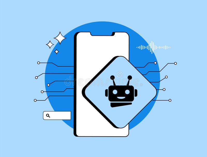 AI Phone - Smart Technology Mobile Device with Digital Voice Assistant ...