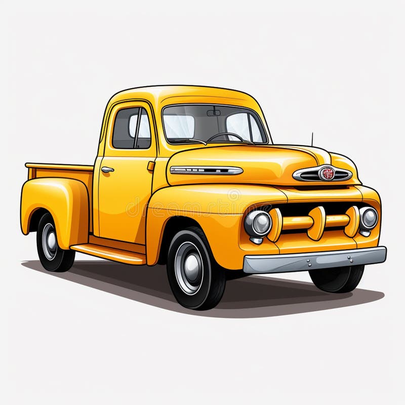 AI Pickup Truck Illustration with Vibrant Colors Stock Illustration ...