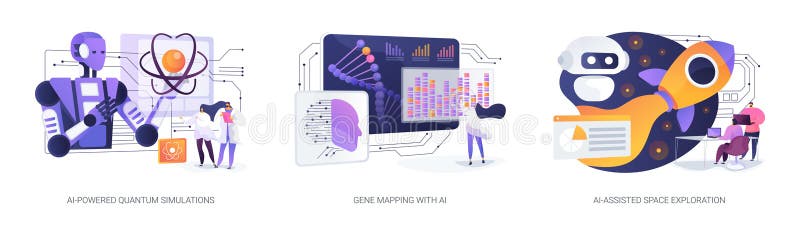 AI Pioneering Science and Exploration Abstract Concept Vector ...