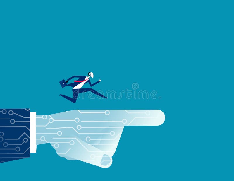 AI Pointing To Success. Artificial Intelligence Business Vector ... AI Pointing To Success. Artificial Intelligence Business Vector ...