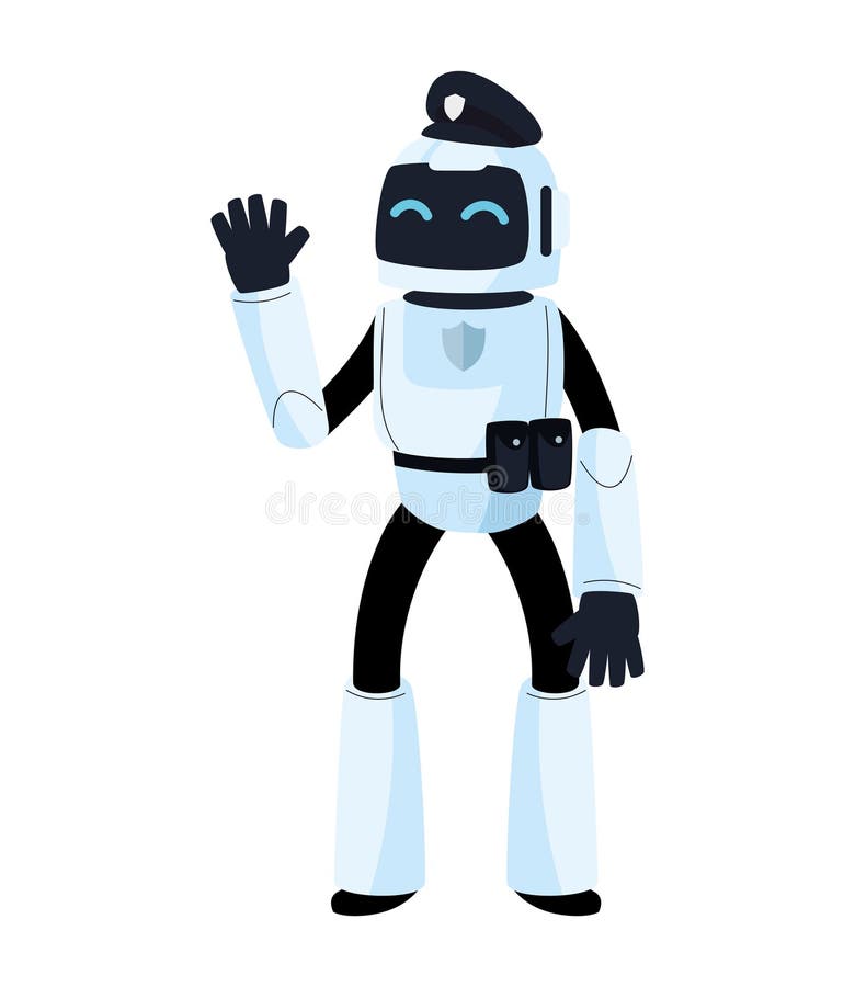 Ai police saluting stock illustration. Illustration of salute - 350961995