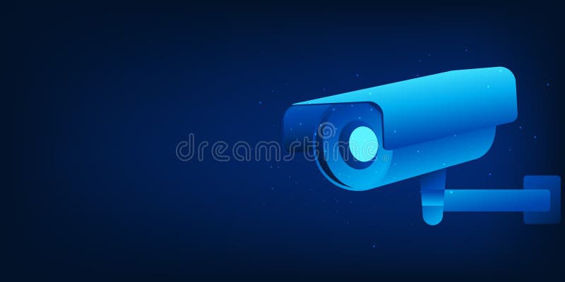 AI Power Surveillance Camera Technology with a Facial Recognition System. Smart CCTV Using ...