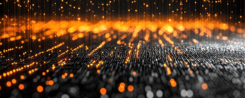 AI-Powered Automation Binary Code and Algorithms Flowing through an ...