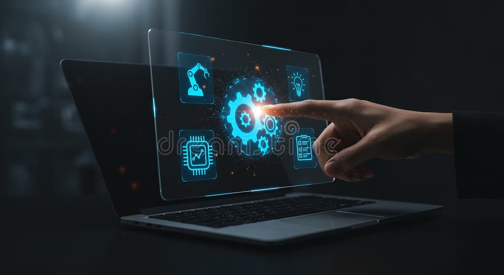 AIPowered Automation Optimizing Workflow with Futuristic Technology and ...